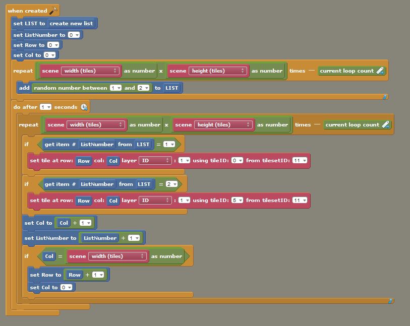 Create random tilebased level